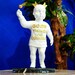 Crafted Gold Finger Pointing Child Sculpture – Sitting 2 Finger Gesture ...