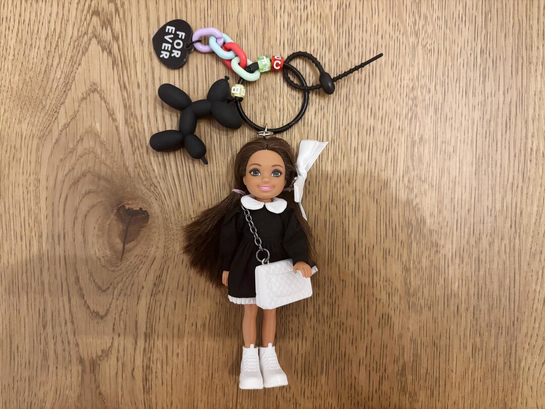 Authentic Mattel, Barbie Doll Keyring, Chelsea, Handmade Keyring, Doll ...