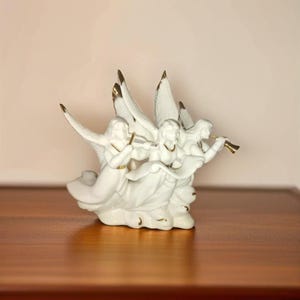 Mikasa Musician Angels Trio, Holiday Elegance Figurine LIKE NEW 7" X 7 ...