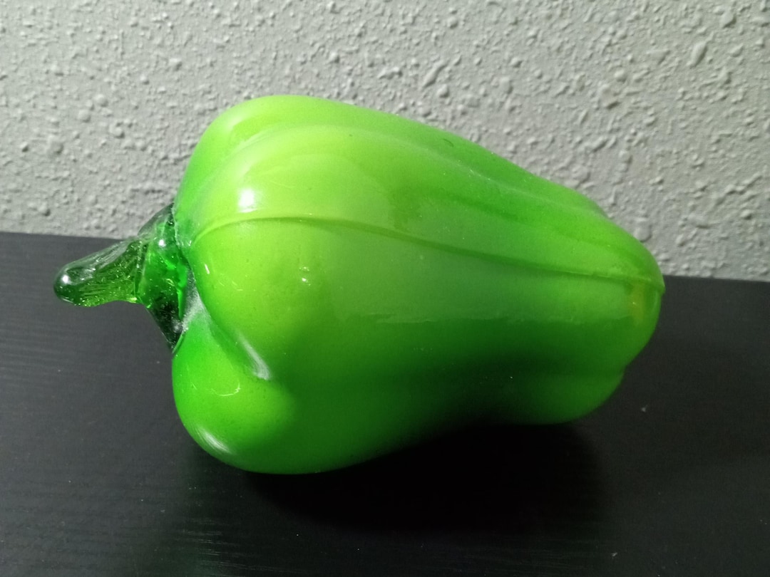 Vintage Green Blown Glass Bell Pepper 5.5 Inch X 3.5 Inch - Etsy