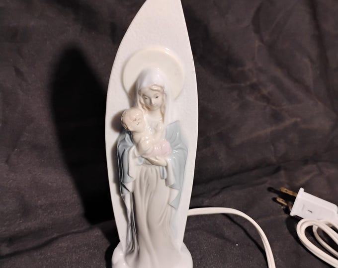 Vintage 1980s Mary Jesus Madonna Night Light 8.75" - Like NEW - Etsy