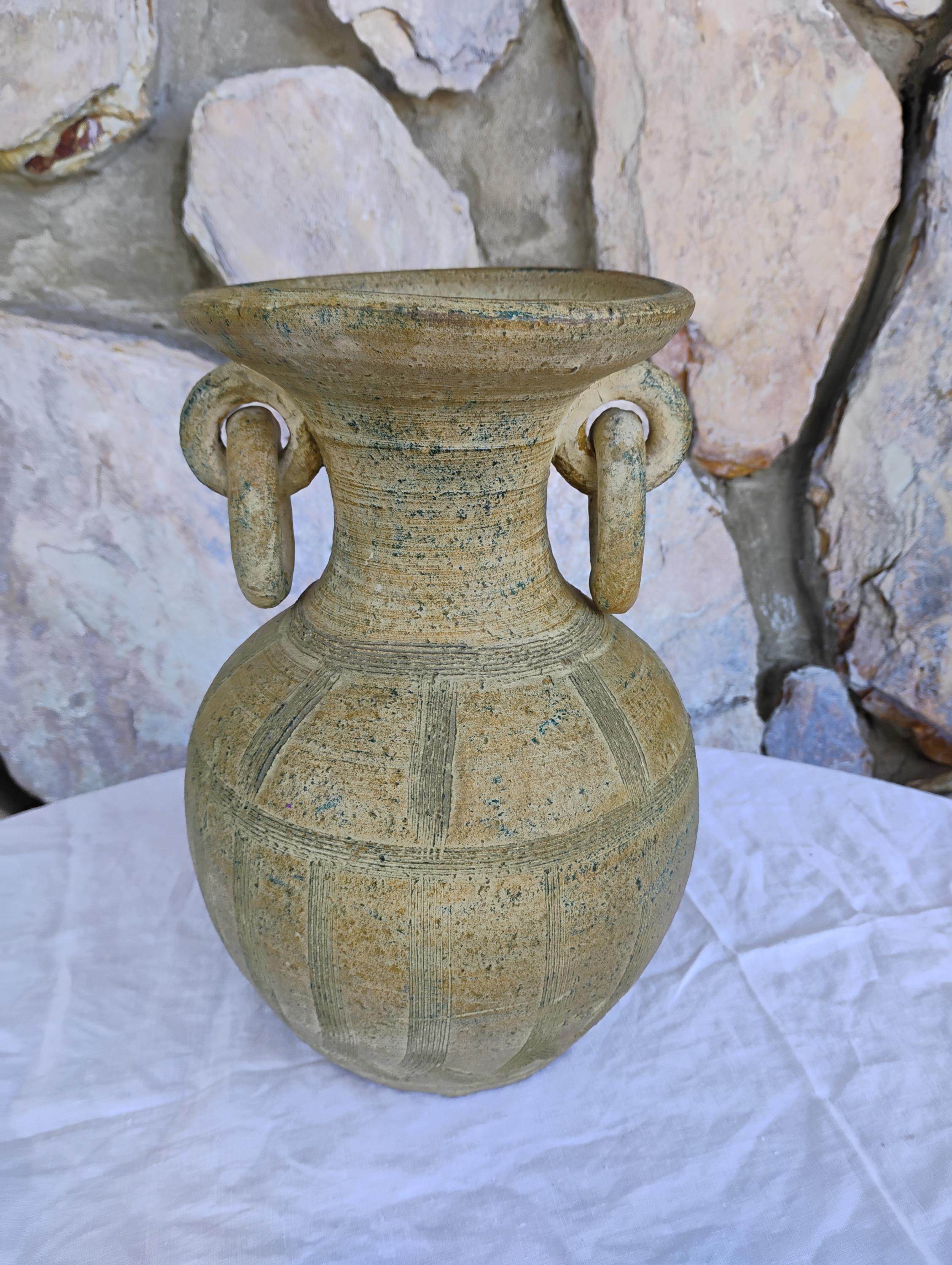 Vintage Rustic Stoneware Vase 9.5 Inch - Like New - Etsy