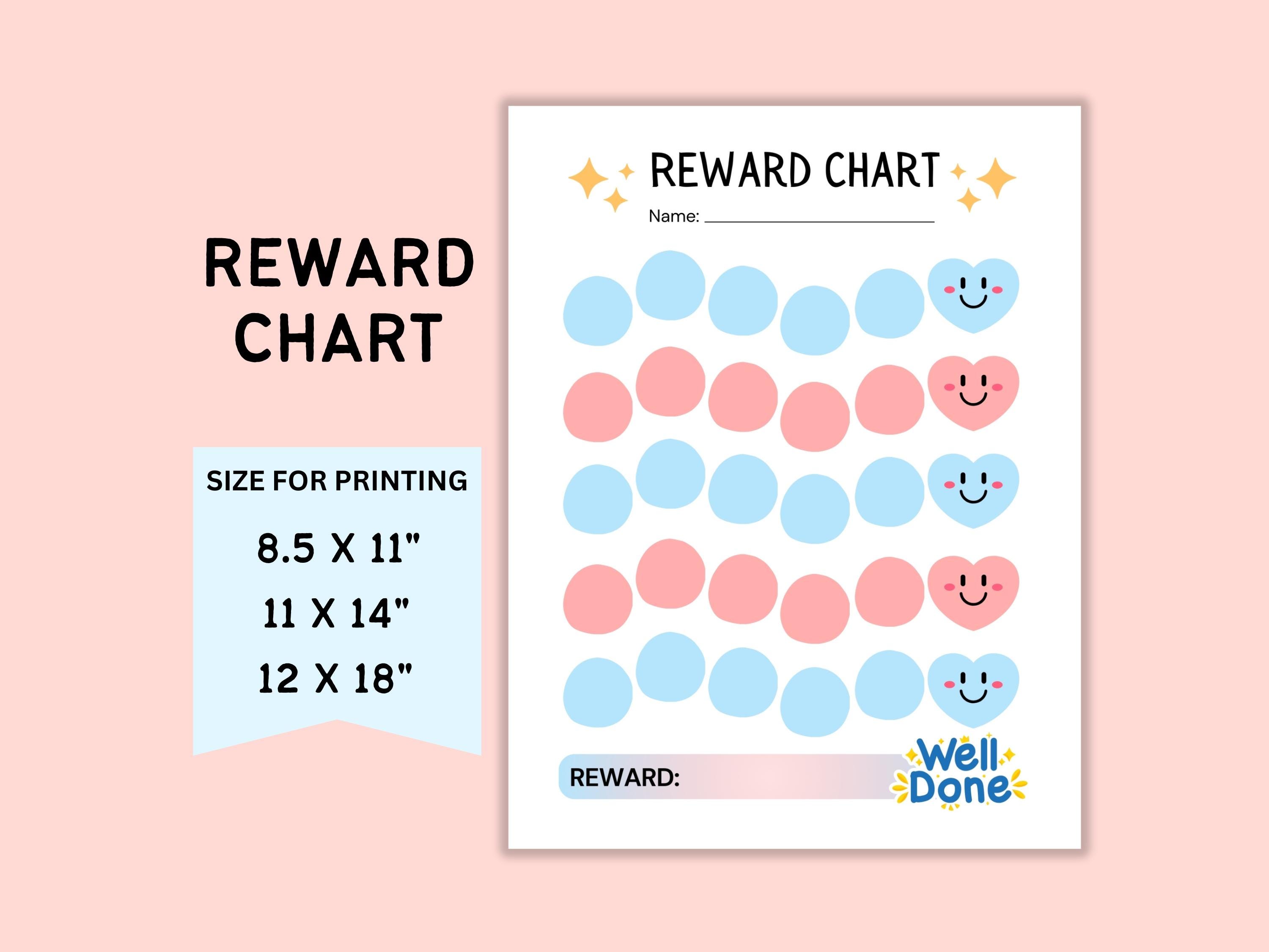 Reward Chart, Toddler Reward Chart, Reward Chart Printable, Kids ...