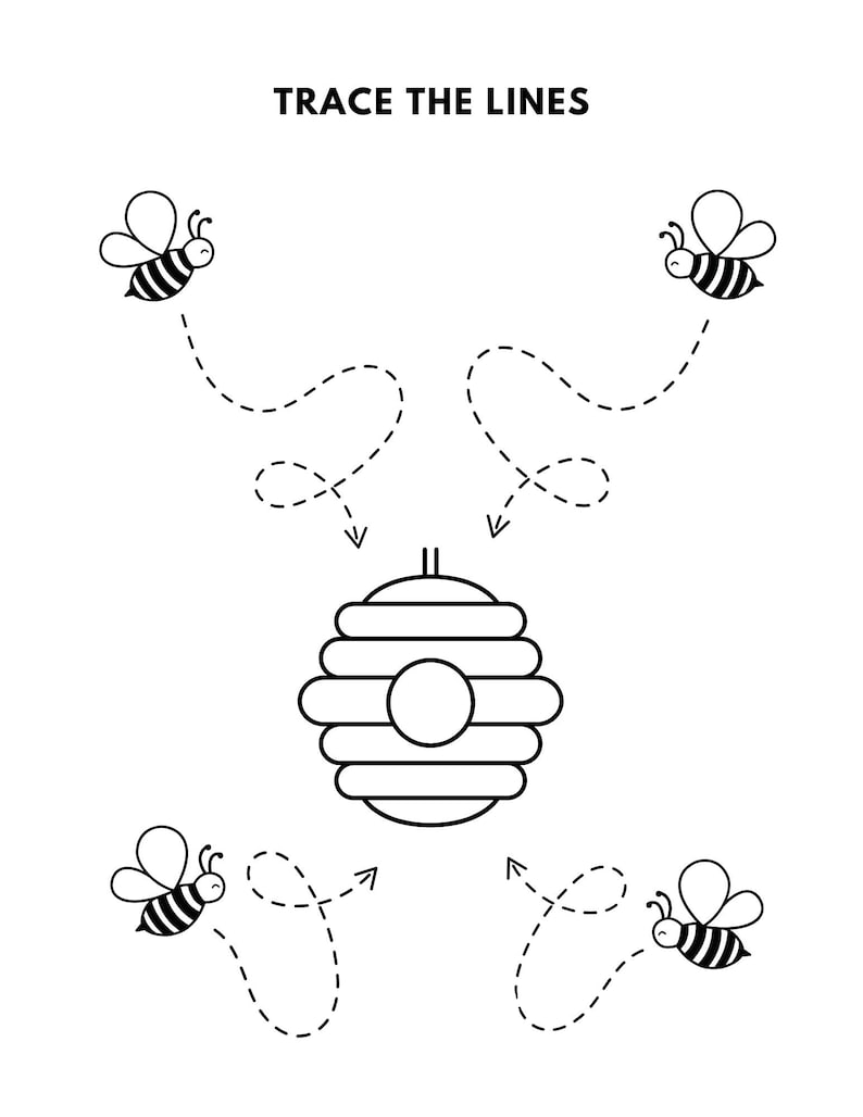 Preschool Line Tracing Worksheets, Line Trace Page Printable ...