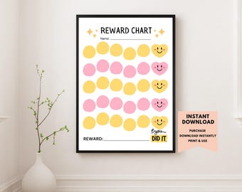 Reward Chart, Toddler Reward Chart, Reward Chart Printable, Kids ...