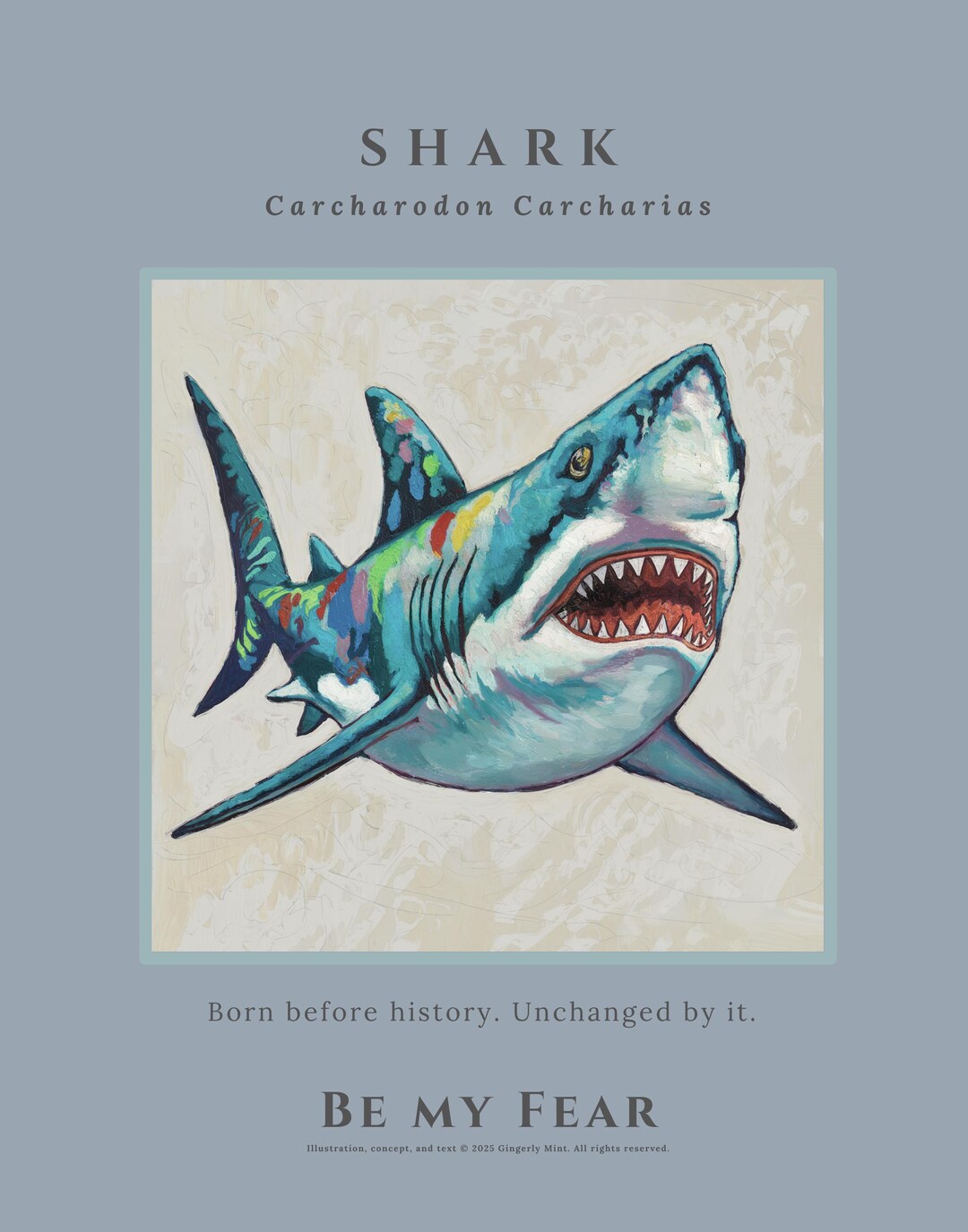 Shark Spirit Animal Art Print: Boho Ocean Wall Decor (digital Download ...
