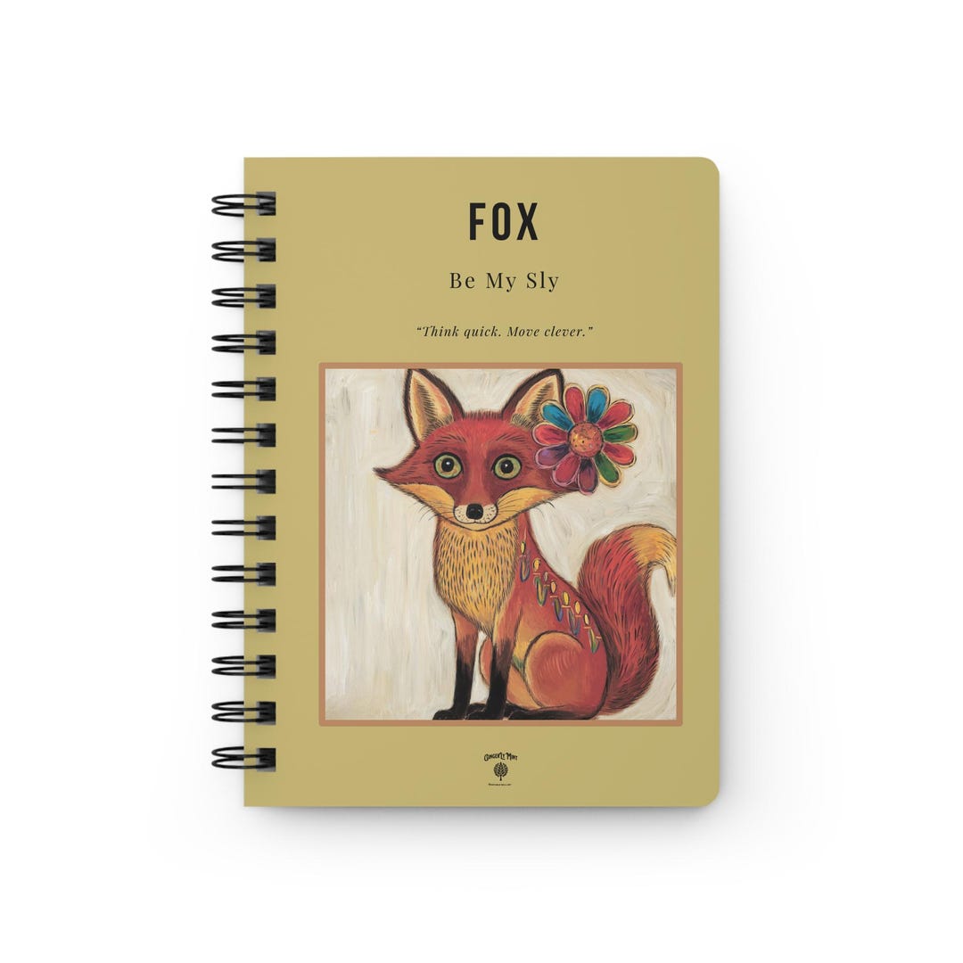 Spiral Notebook - FOX Illustration (5x7 ", 150 Pages) Nature Journal ...