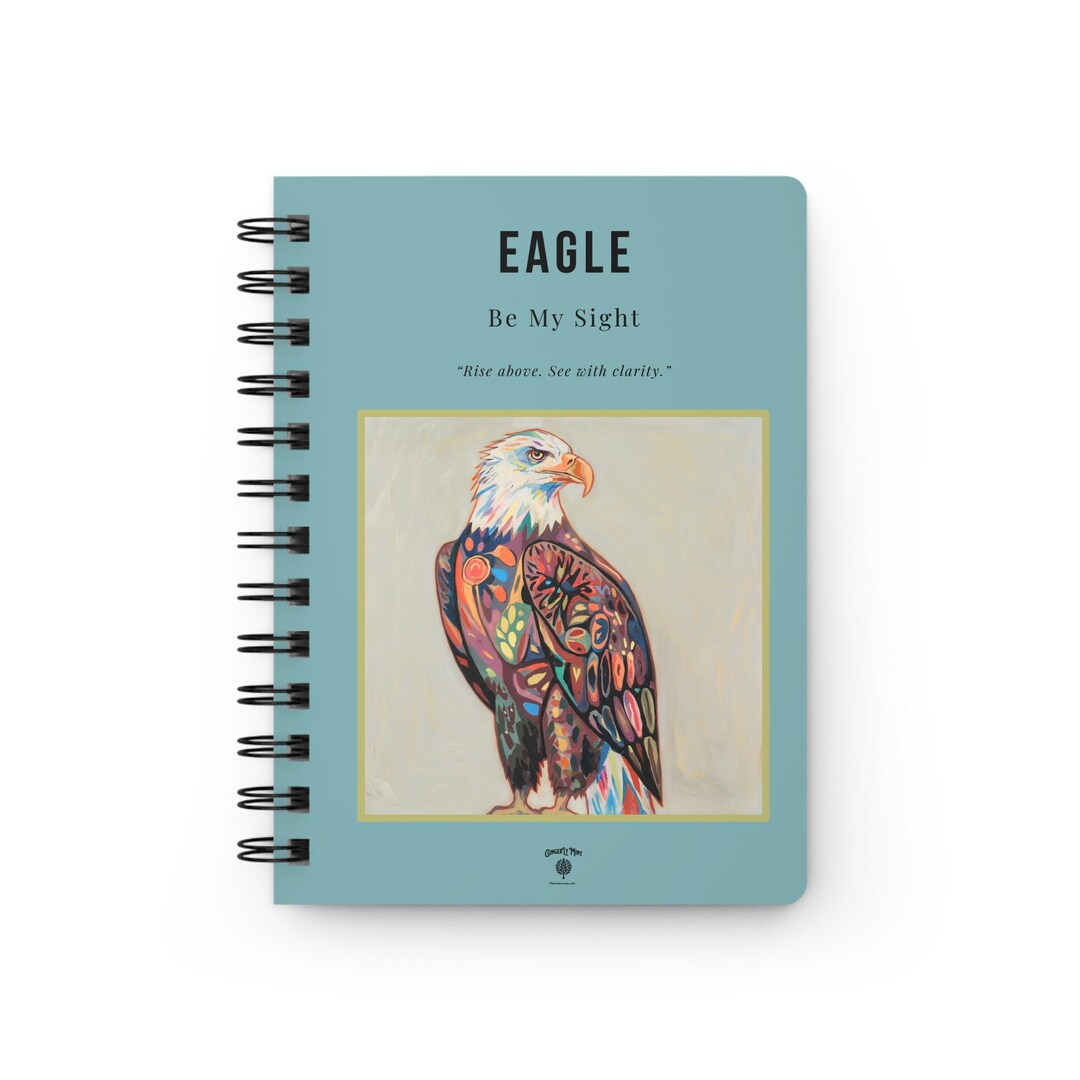 Eagle Illustration Spiral Notebook: Nature Journal, Bird Lover Gift 5x7 ...