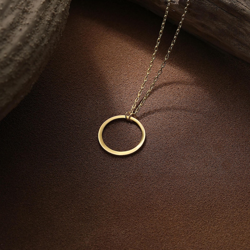 Sun Open Circle Necklace - Etsy UK