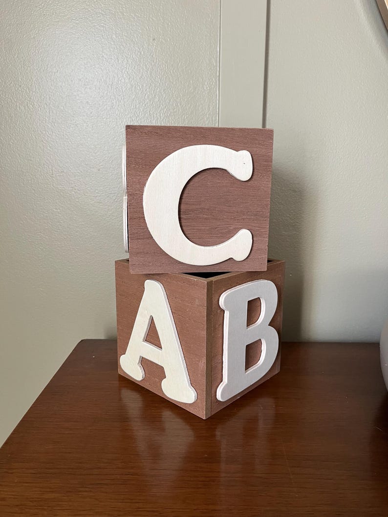 ABC Wood Blocks | Baby Shower Centerpiece | Birthday Party Centerpiece ...
