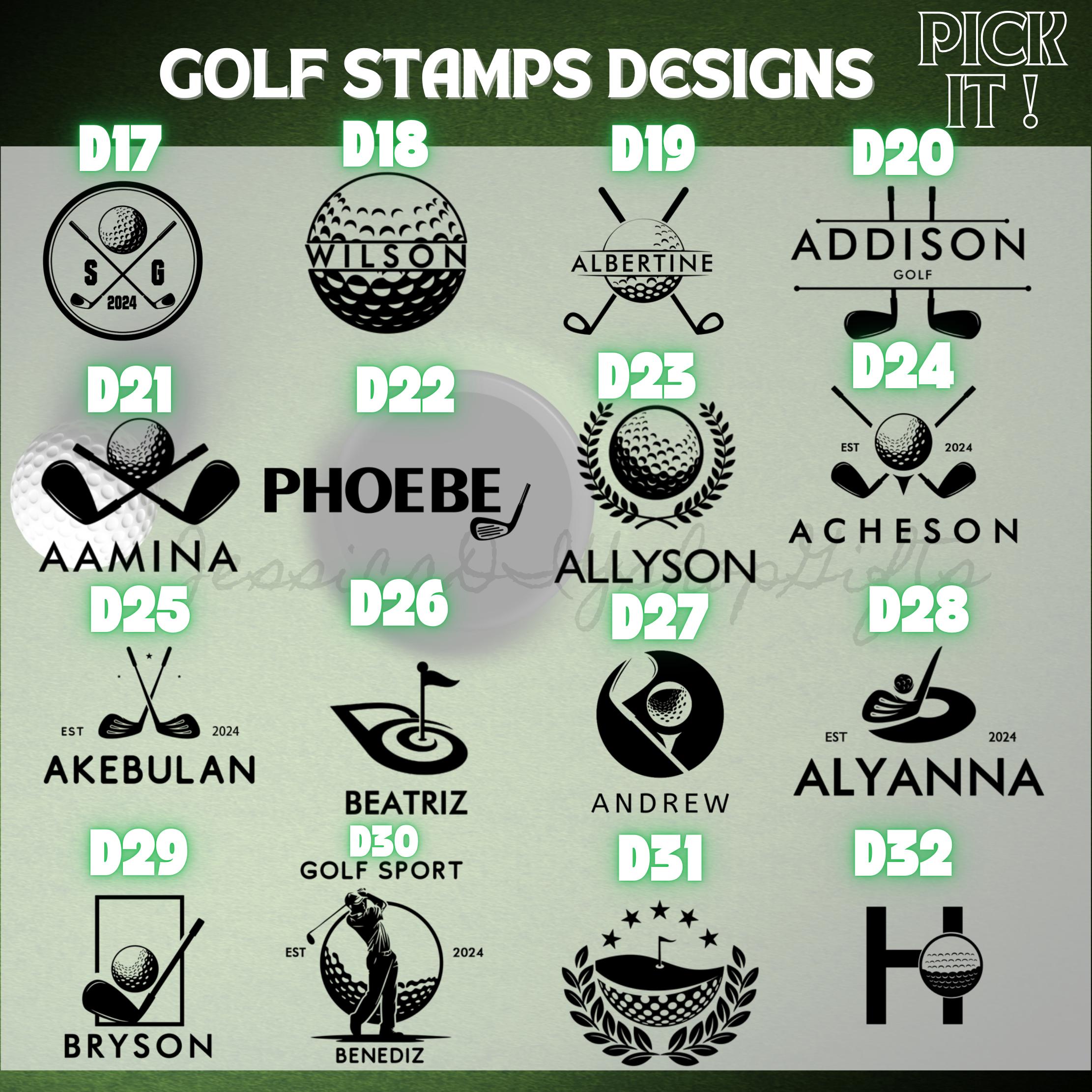 Personalized Golf Stamp Gift for Dad, Custom Golf Stamp, Personalized ...