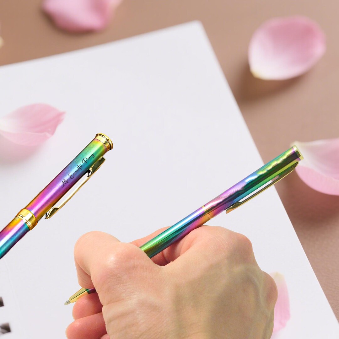 Personalized Ballprint Pen, Engraved LGBTQ Pen, Rainbow Pen for Lovers ...