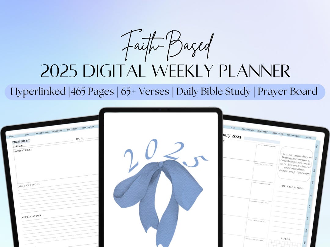 2025 Faith-based Digital Weekly Planner - Etsy