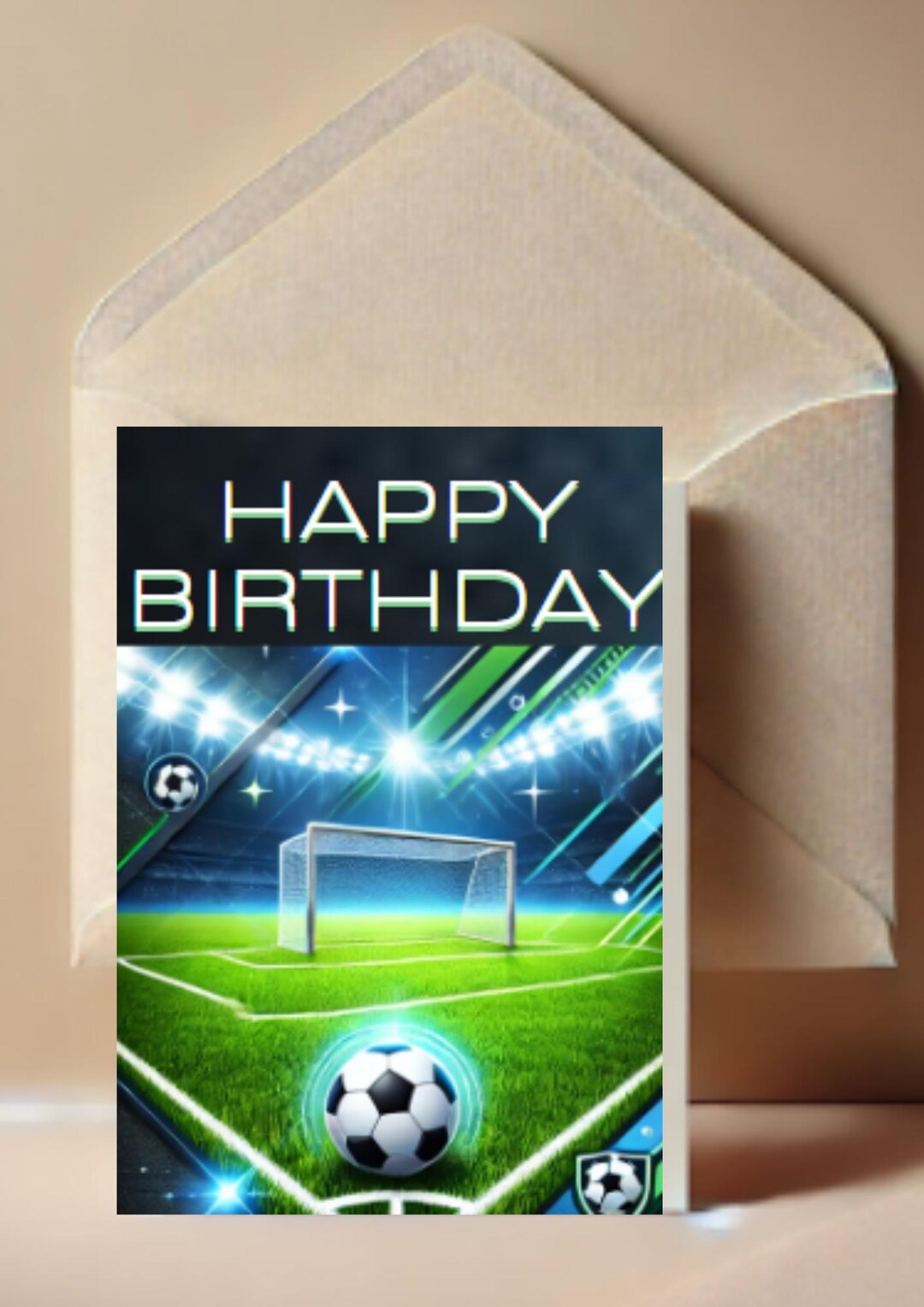 Soccer Stadium Birthday Card Football Celebration,birthday Soccer ...