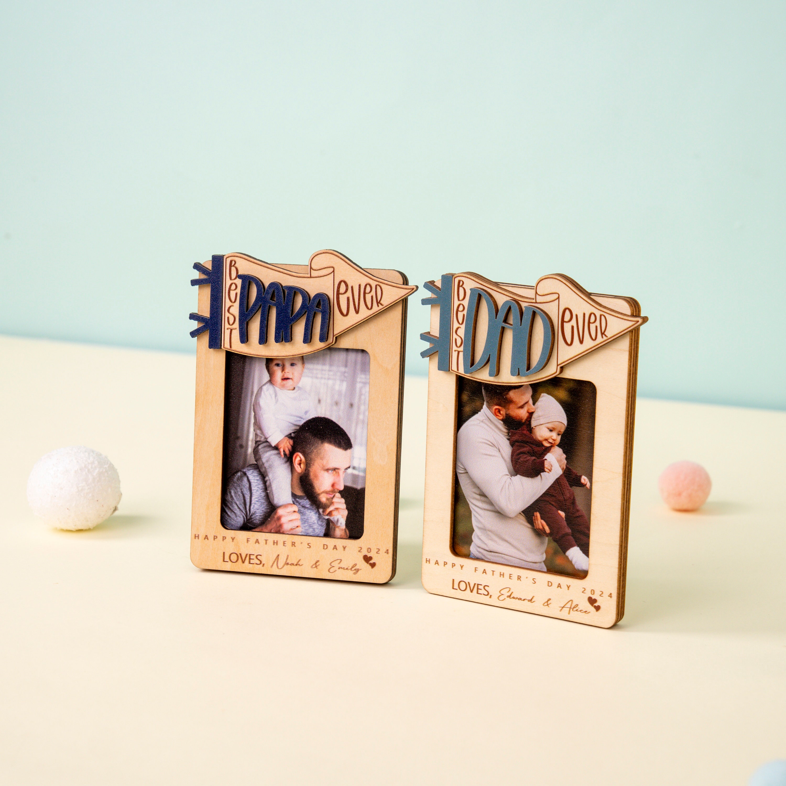 Personalized Dad Photo Car Visor Clip, Custom Picture Frame Sun Visor ...