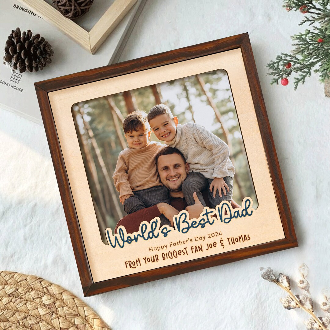 Custom Fathers Day Wooden Picture, Fathers Day Gifts, Birthday Gifts ...