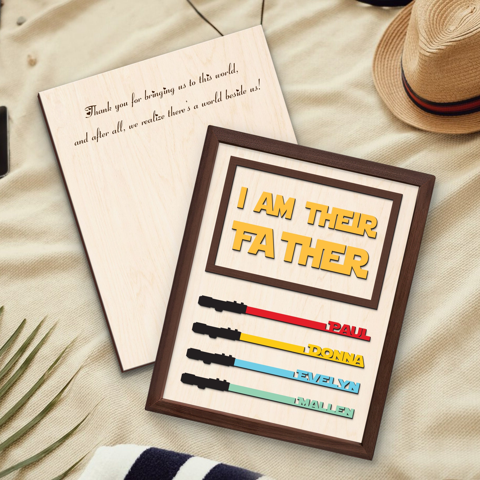 Custom I Am Their Father Lightsaber Sign, Personalized Gift for Dad ...