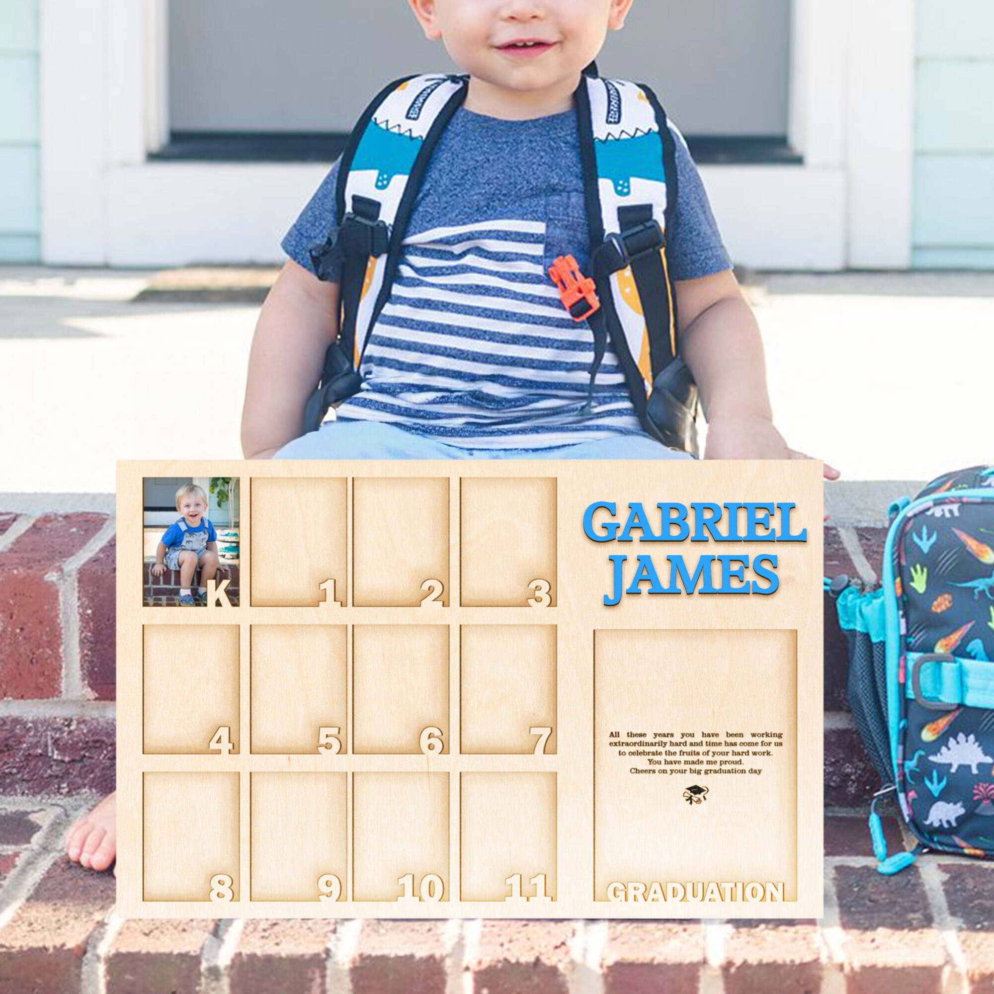 Personalized School Picture Frame, School Years Photo Frame, Pre K to ...