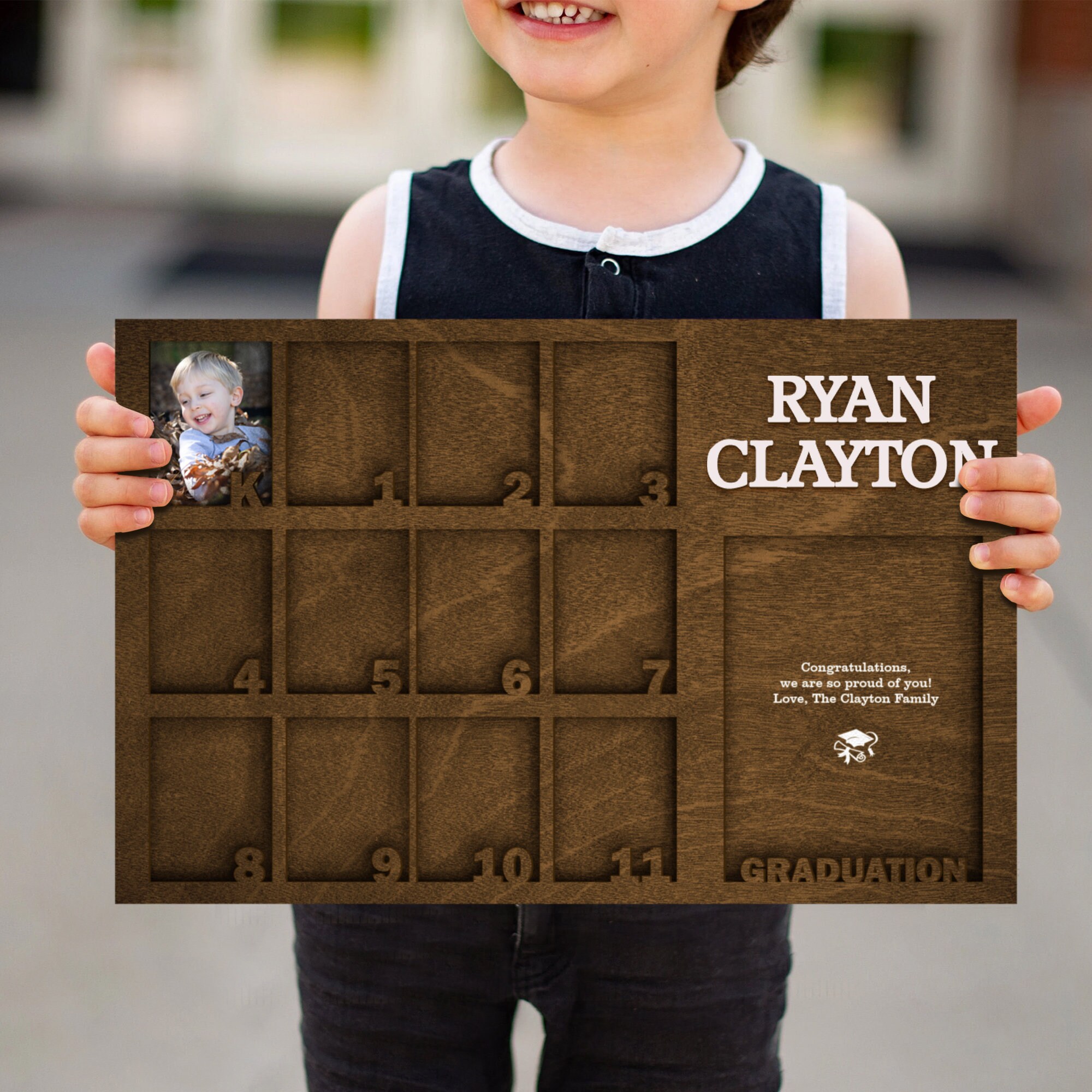 Personalized School Picture Frame, School Years Photo Frame, Pre K to ...