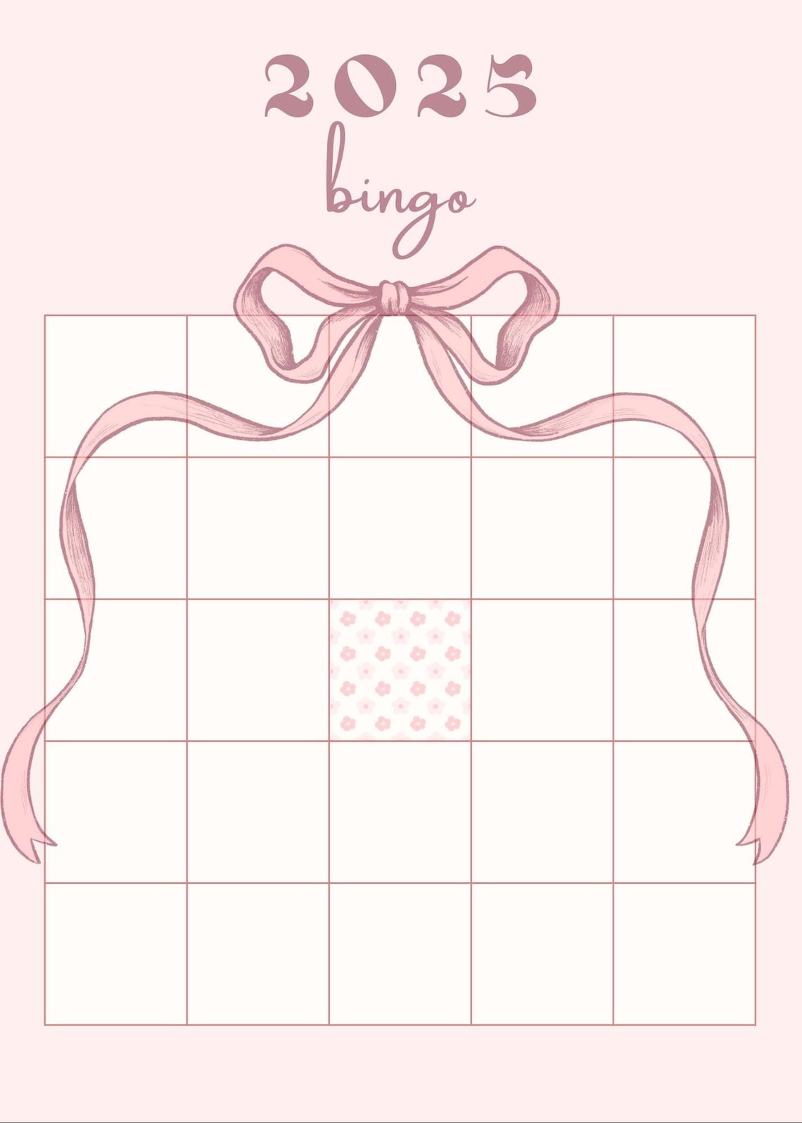 2025 Bingo Card - Etsy