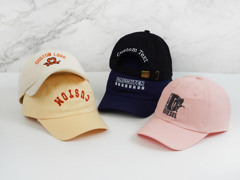 Custom Embroidered Cotton Baseball Cap, Personalized Unisex Hat - Etsy