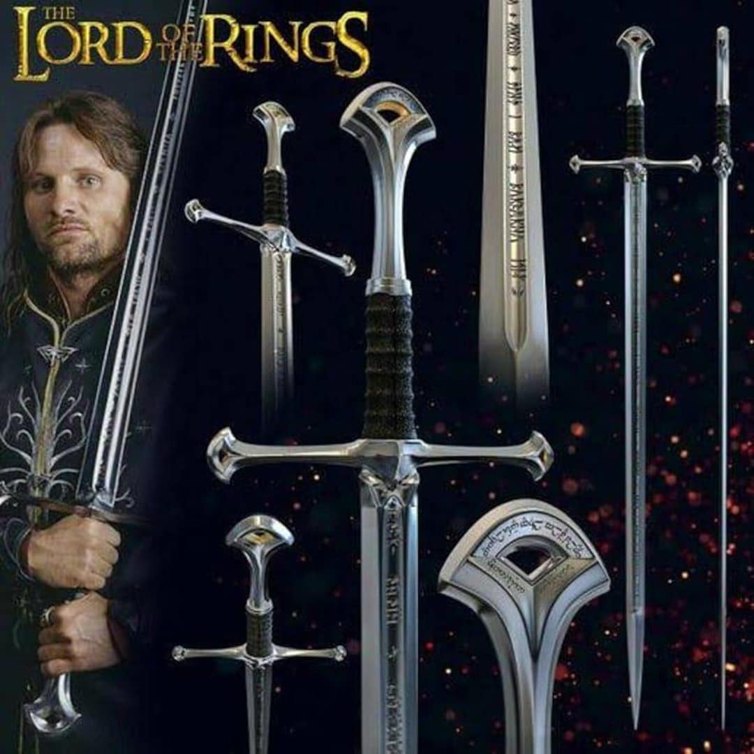 Anduril Sword Wall Display | King Aragorn LOTR Prop Replica | Handmade ...