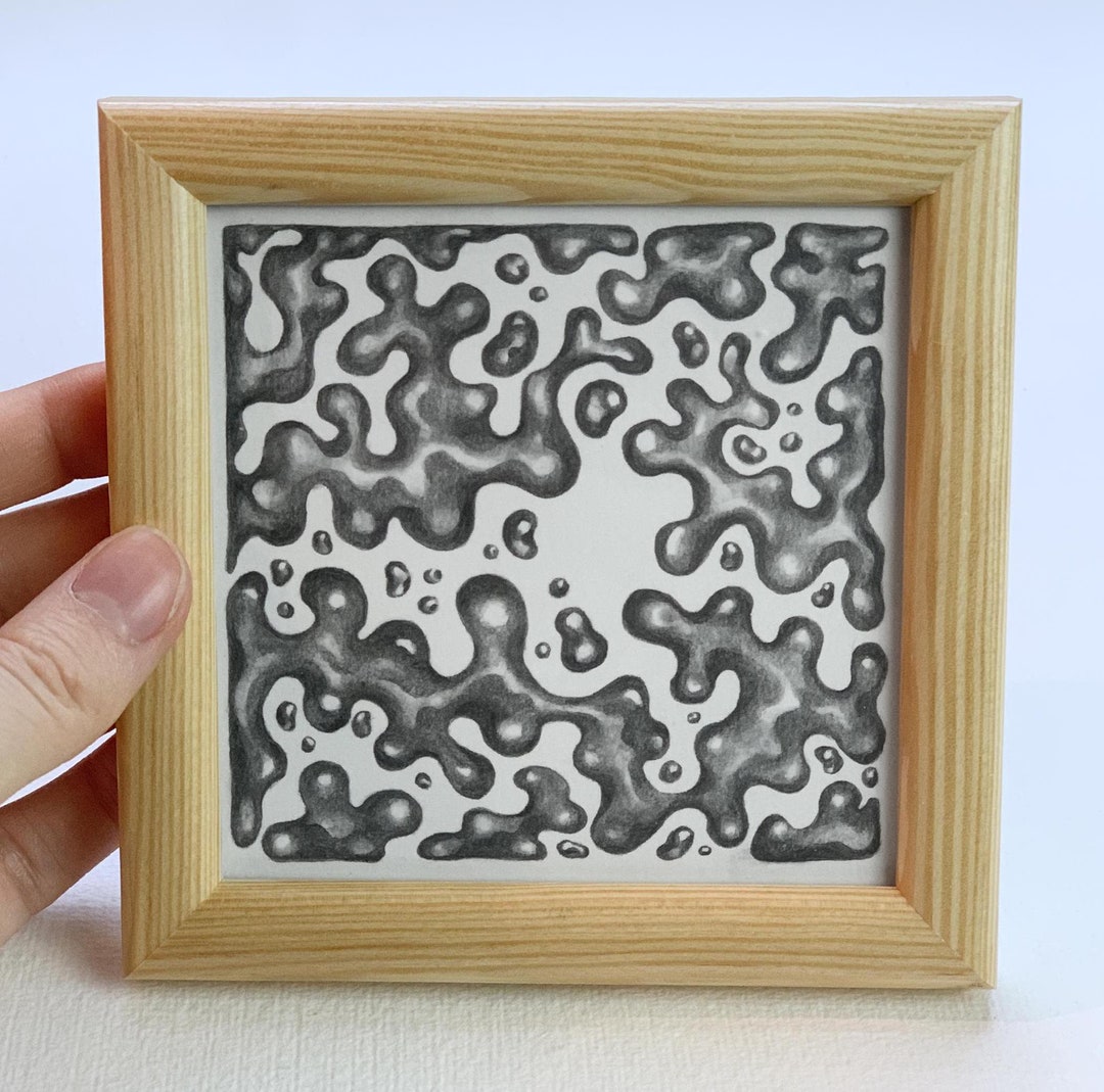 Original “the Blob”. Mini Handmade Pencil on Paper Drawing. - Etsy