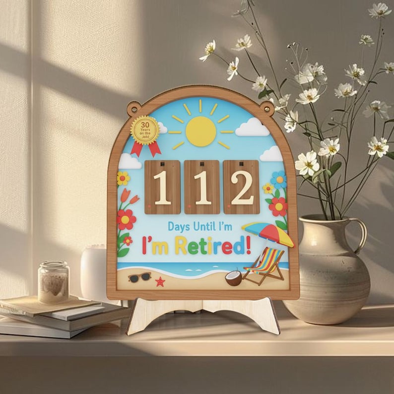 Personalized Retirement Countdown Sign, Days Until I’m Retired Tracker ...
