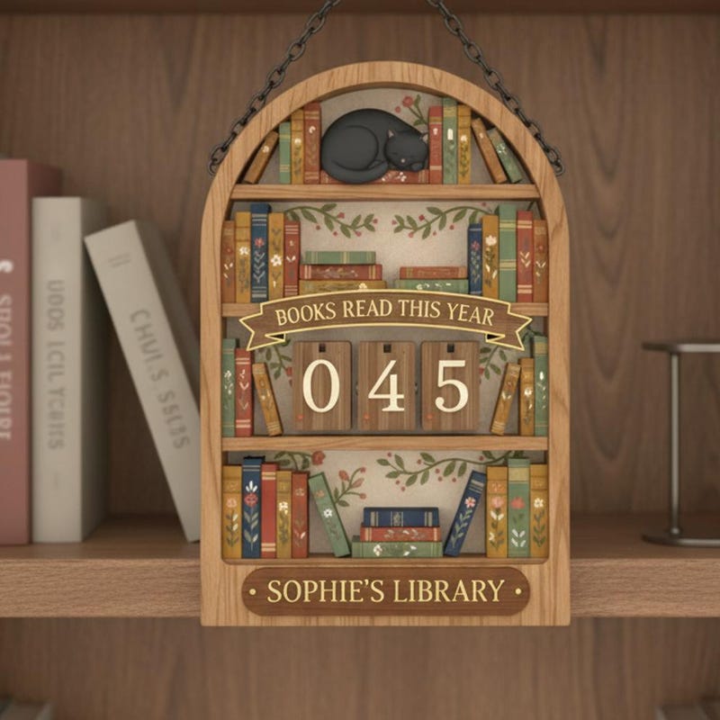 Book Counting Shelf - Etsy