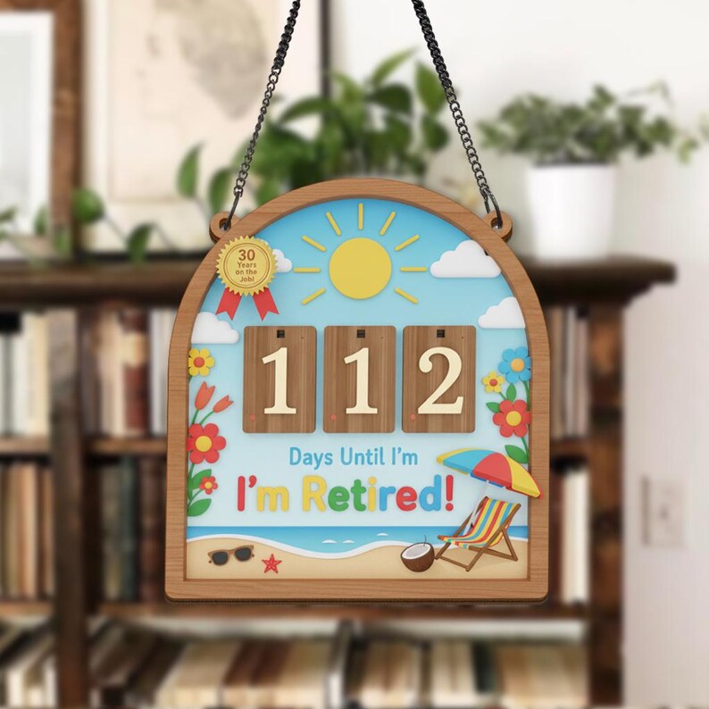 Personalized Retirement Countdown Sign, Days Until I’m Retired Tracker ...