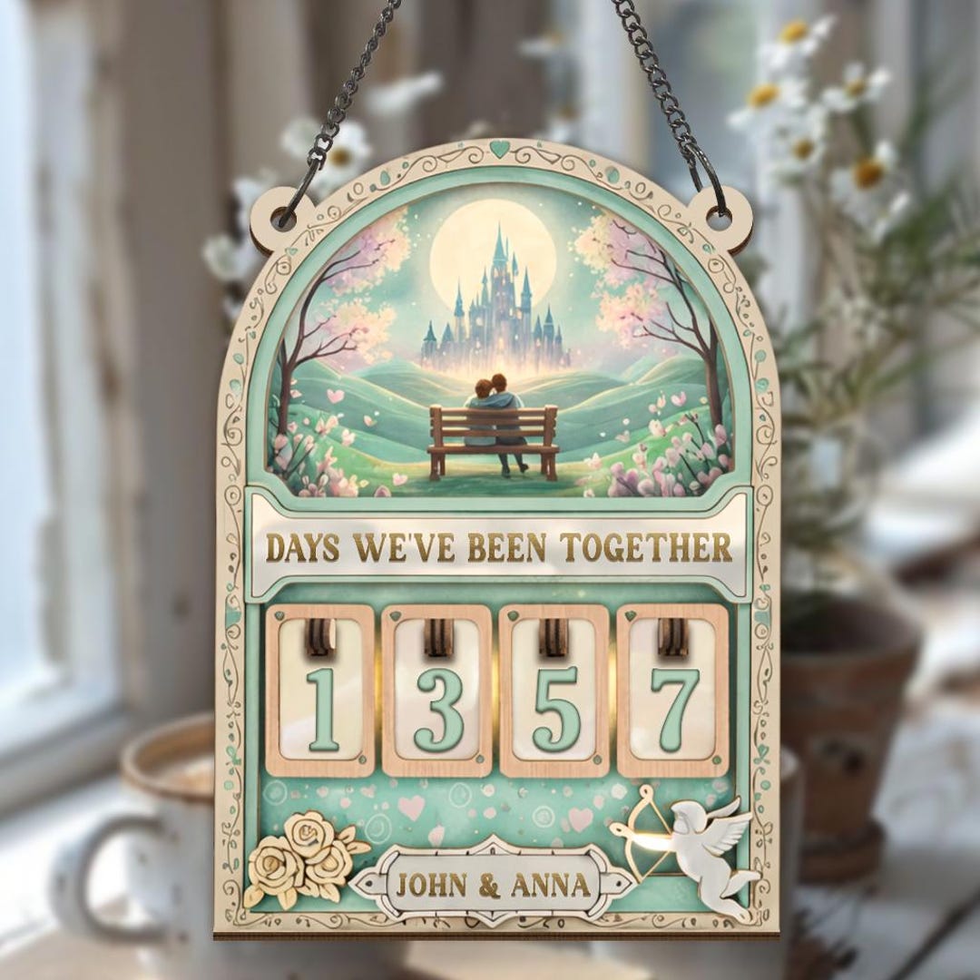Days Together Counter Anniversary Tracker Sign, Couple Gift, Wedding ...