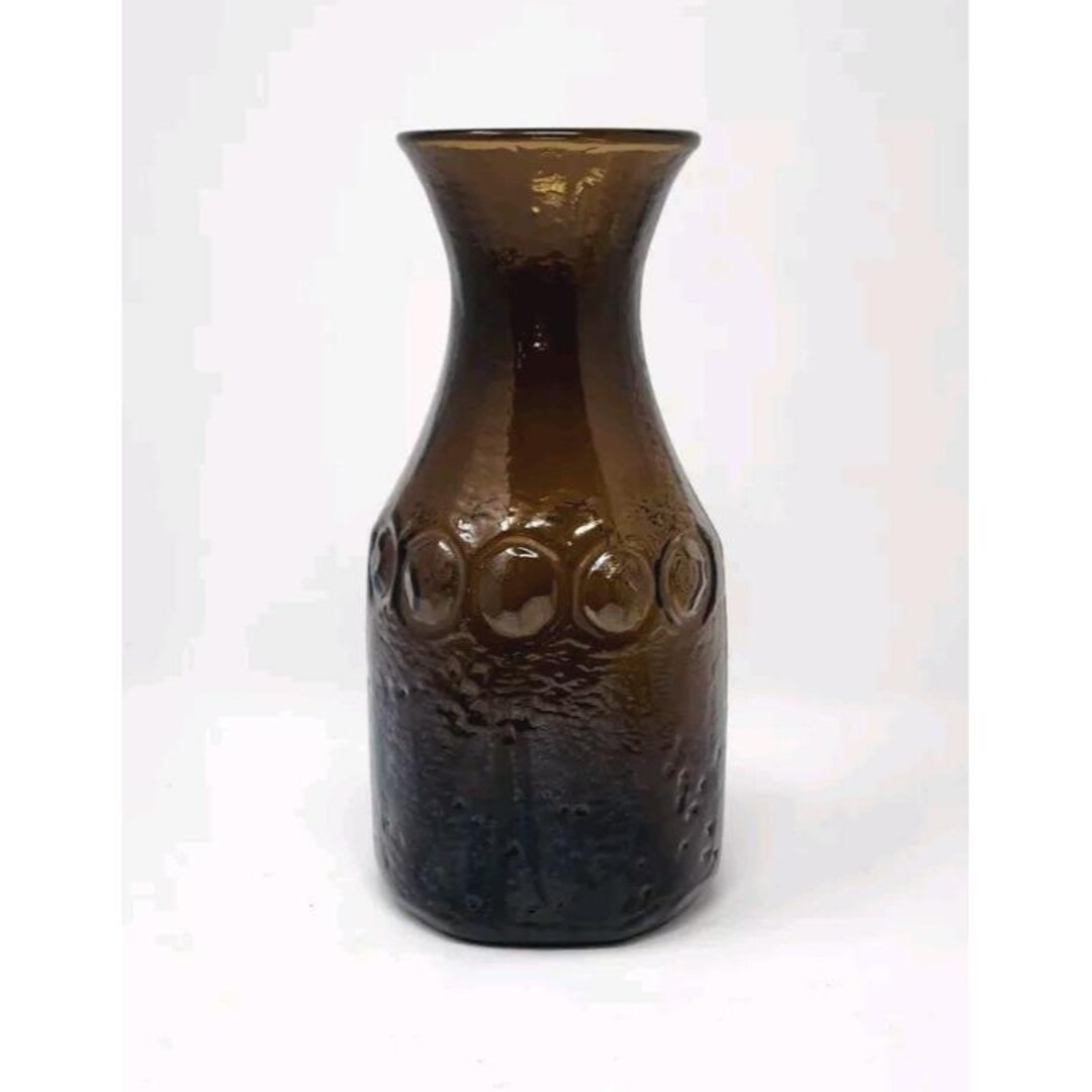 Vintage Tiffin Franciscan Madeira Crystal Smoke Brown Glass Carafe 9 1/ ...