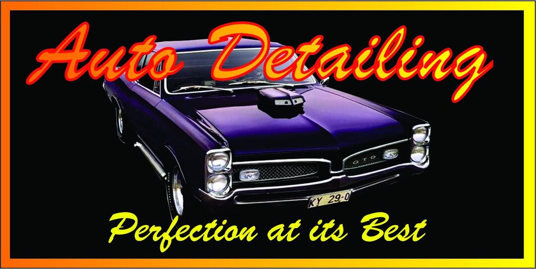 Auto Detailing Vinyl Banner- - Etsy
