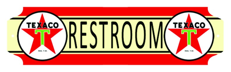 Restroom Texaco Company Cut Out Metal Sign - Etsy