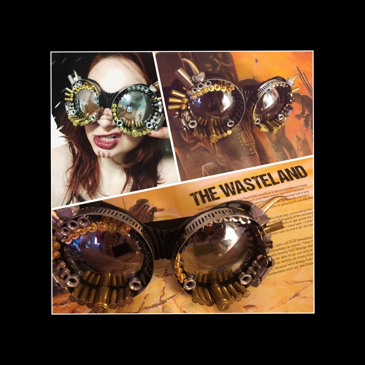 The Devil's Little Helper: Unisex Steampunk Post Apocalyptic Goggles ...