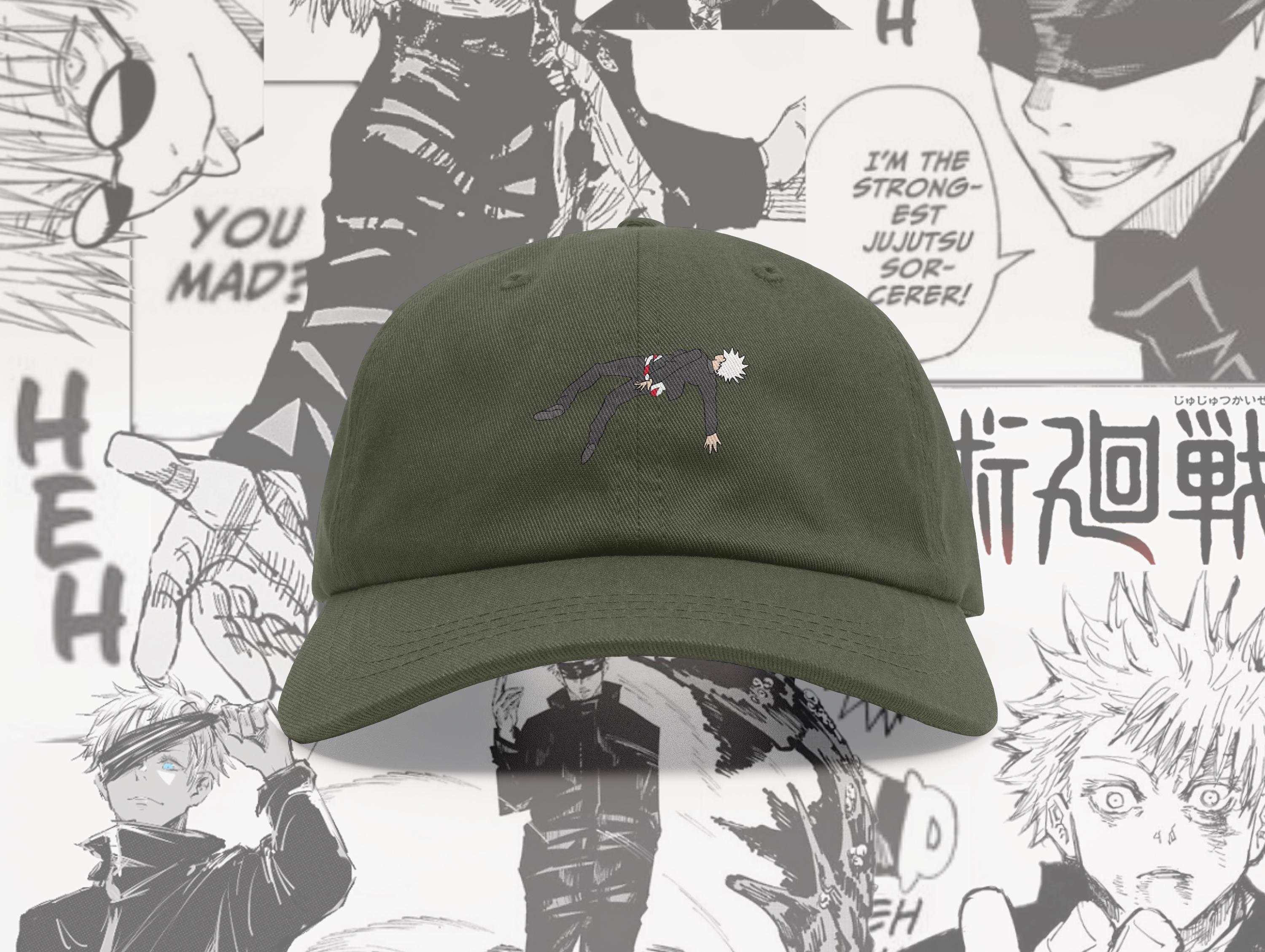 Satoru Gojo Anime Cap - Jujutsu Kaisen (JJK) Minimalist Embroidered ...