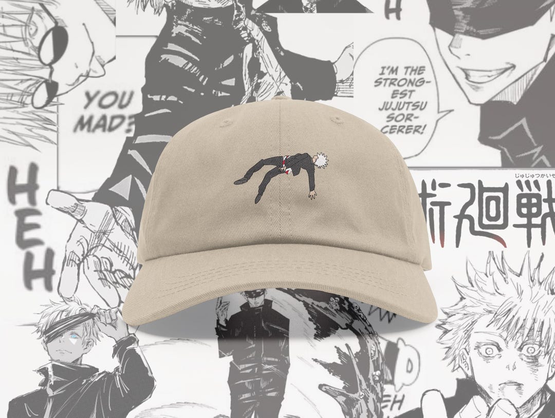 Satoru Gojo Anime Cap - Jujutsu Kaisen (JJK) Minimalist Embroidered ...