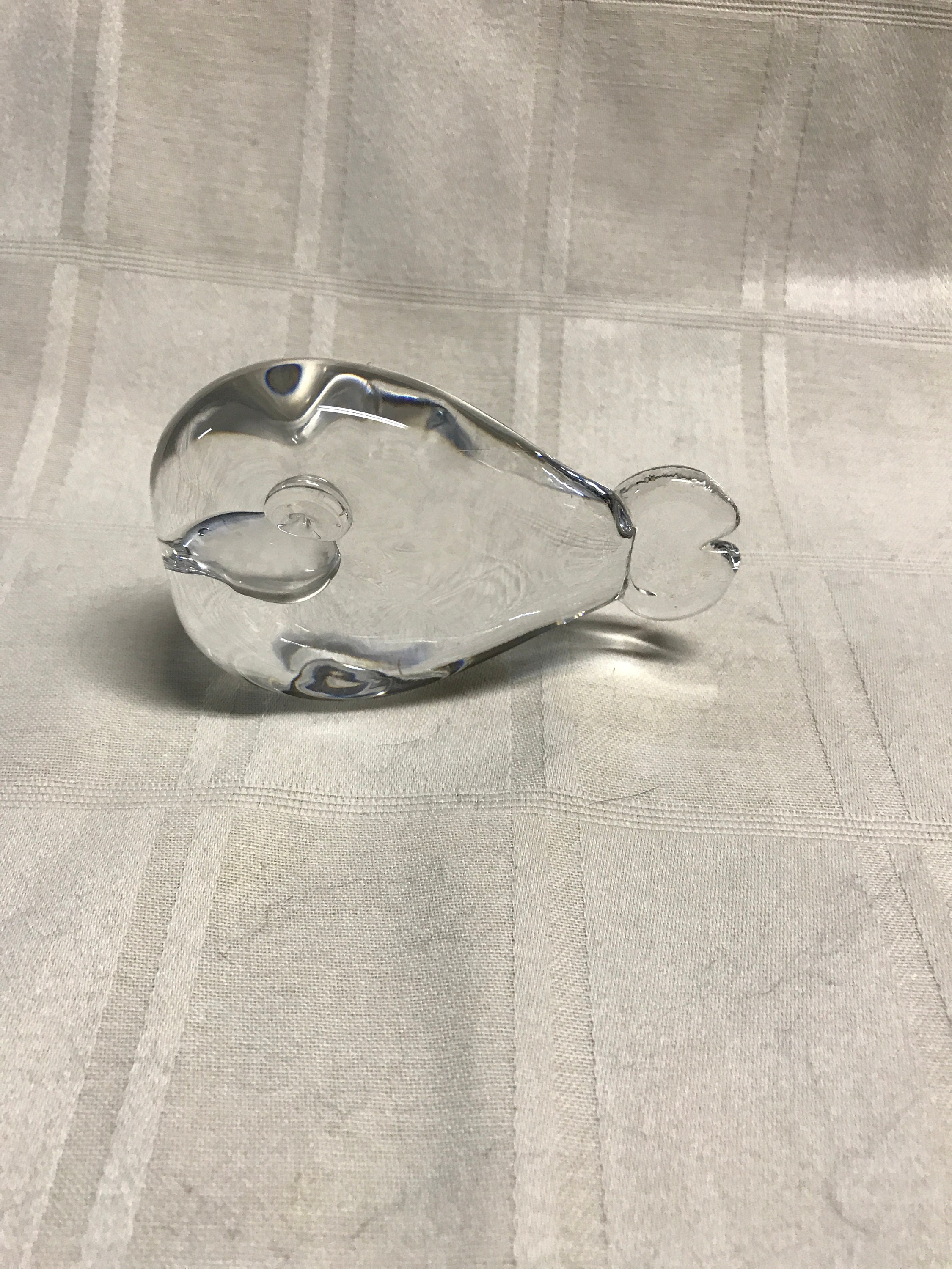 Art Glass Holmegaard Whale Paperweight Signed 1980s - Etsy