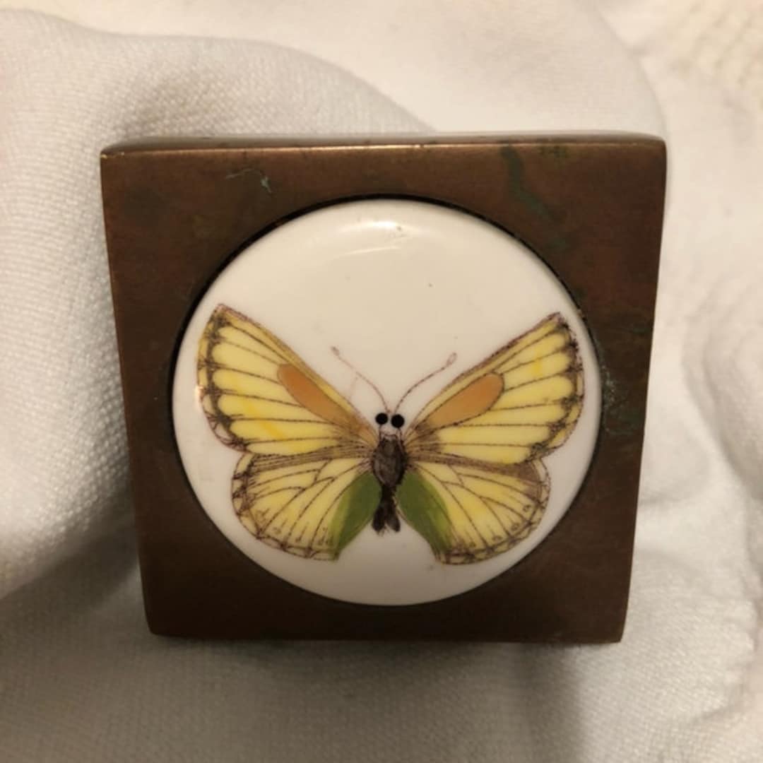 Solid Brass Butterfly Paperweight by Stuart Houghton - Etsy