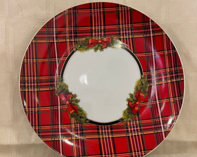 Royal Elfreda Christmas Tartan Cake Plate 1980s - Etsy