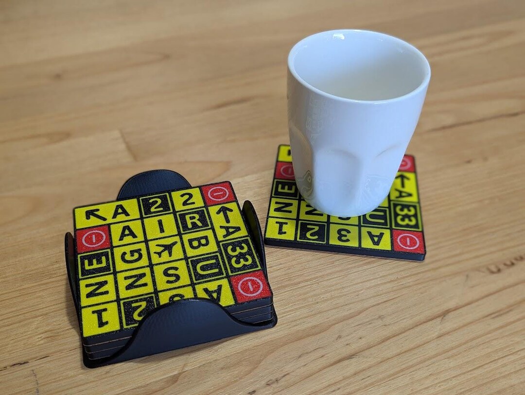 Air Bus Aircraft Coasters 3D Printed Set of 4, Aviation Gift, Pilot ...