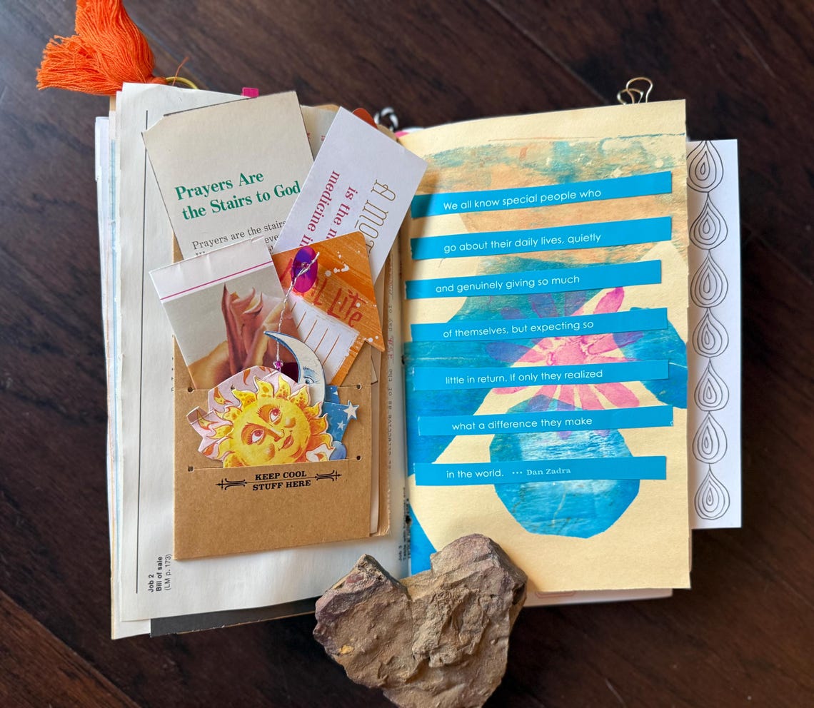 Unique Junk Journal: Altered Art Book, Vintage Ephemera “mother” Great ...