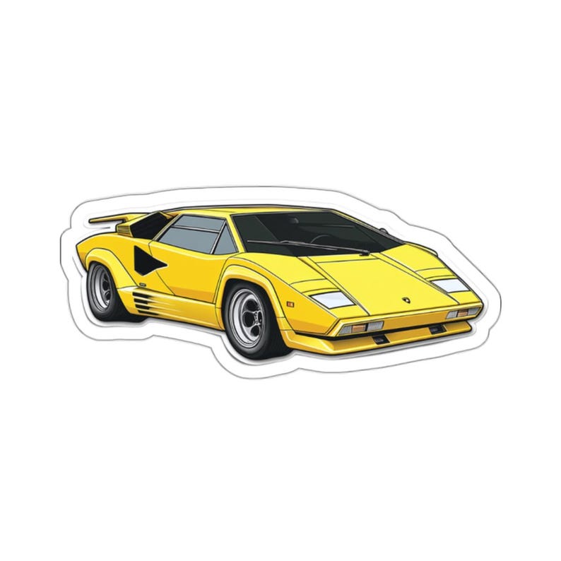 Lamborghini Countach Sticker, Retro Car Decal, Car Lover Gift, Vinyl ...