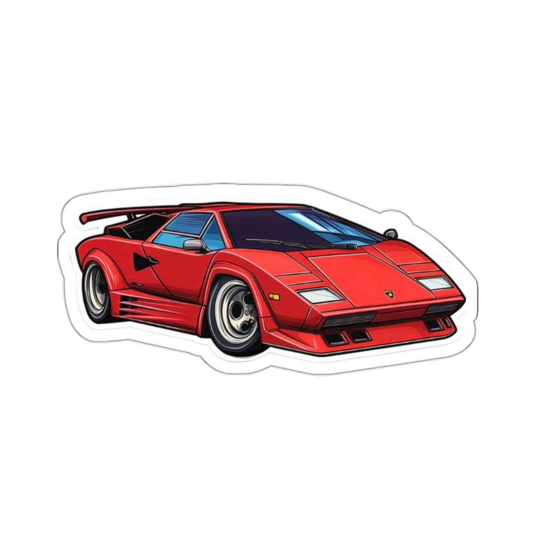 Car Sticker, Lamborghini Countach Sticker, Car Decal, Vinyl Sticker ...