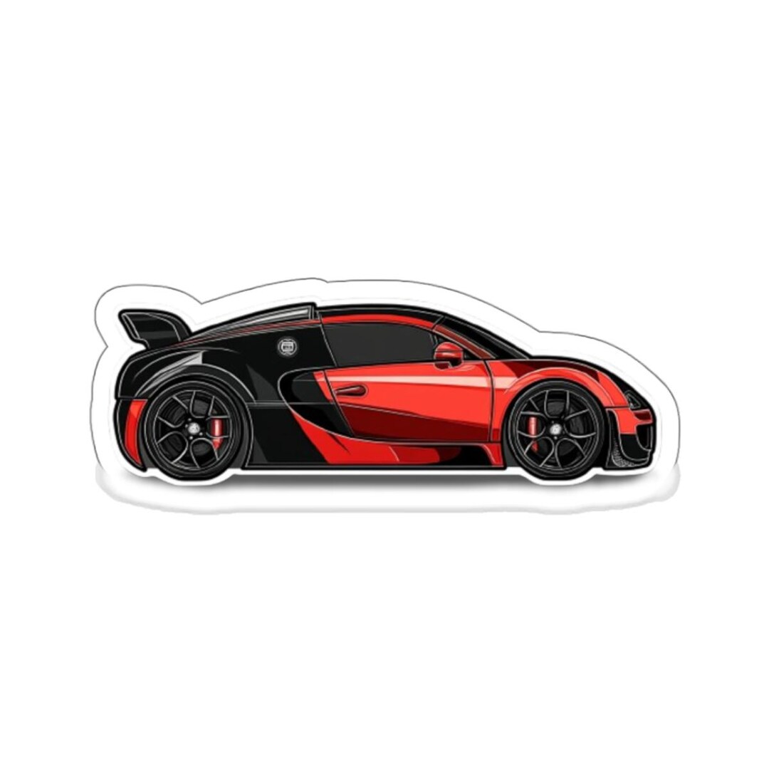 Bugatti Veyron Kiss-cut Stickers, Car Sticker, Vehicle Decal, Car Lover ...