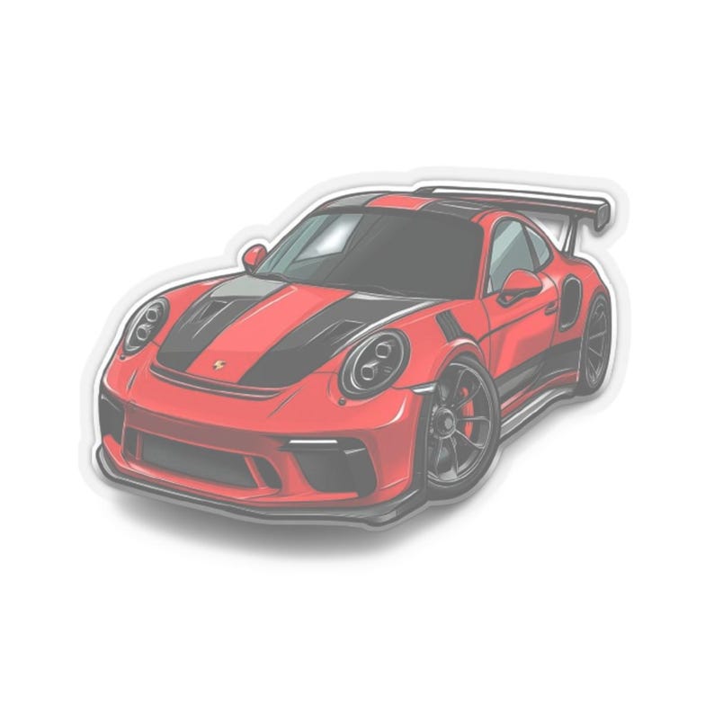 Porsche 911 GT3 Sticker Car Lover Decal, Vehicle Enthusiast Gift ...