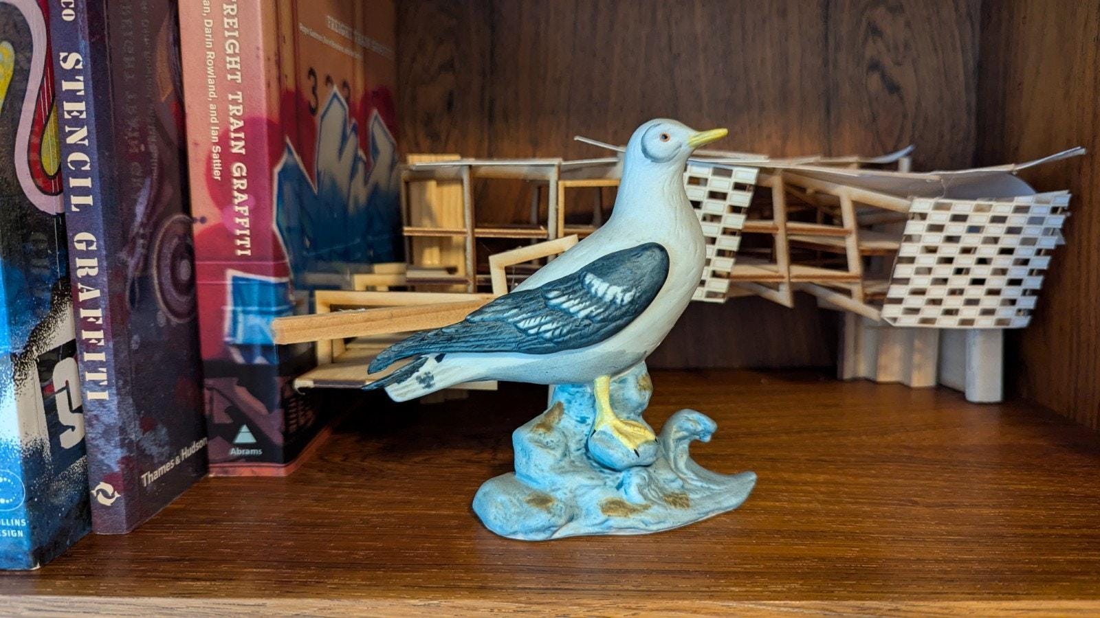 Vintage Porcelain Seagull Figurine Statue - Collectible - Unbranded - Etsy