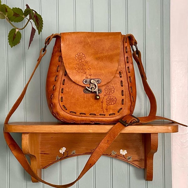 70s Leather Purse - Etsy