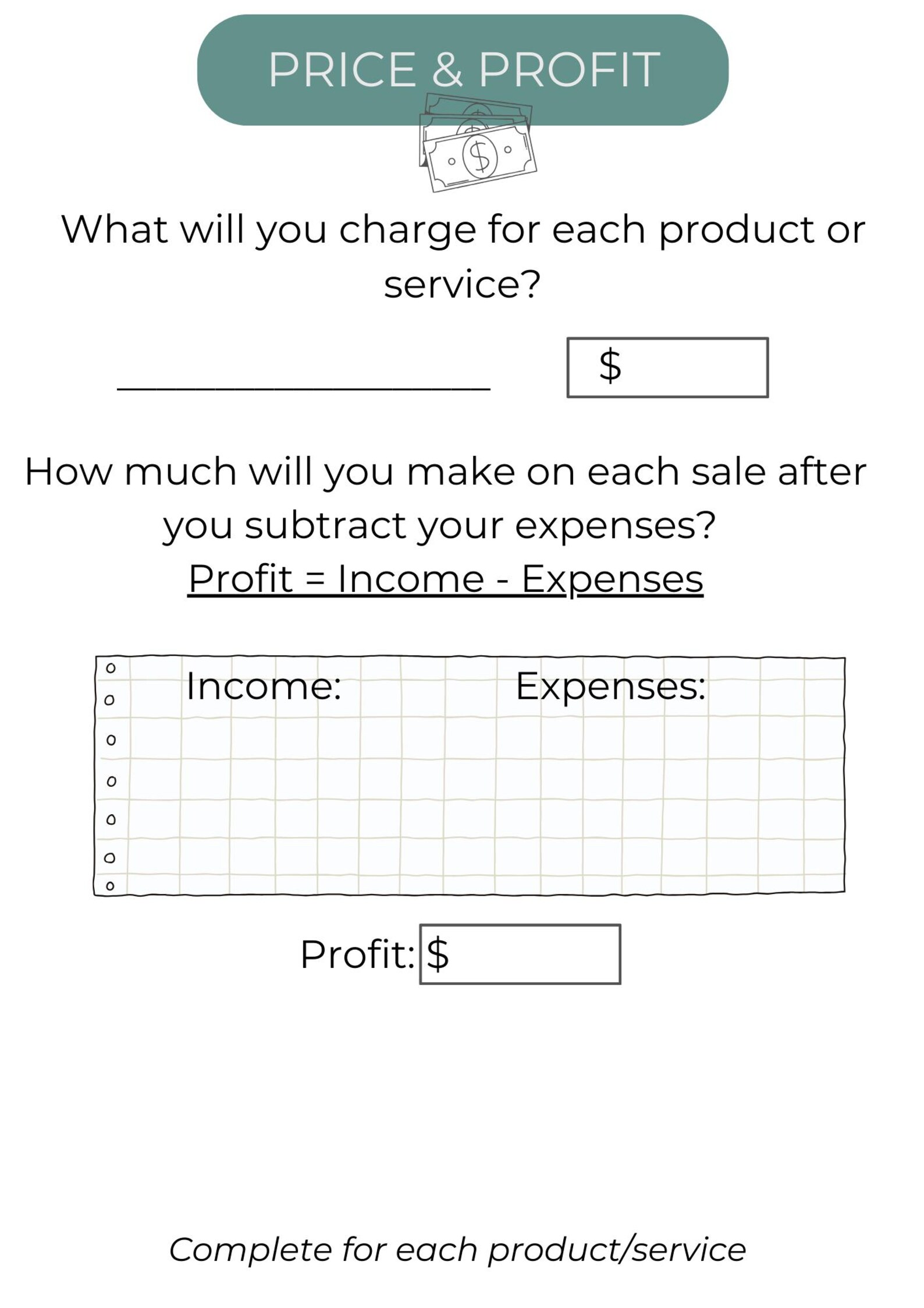 Kid Business Planner, Kid Business, Kid Entrepreneur, Business Plan for ...