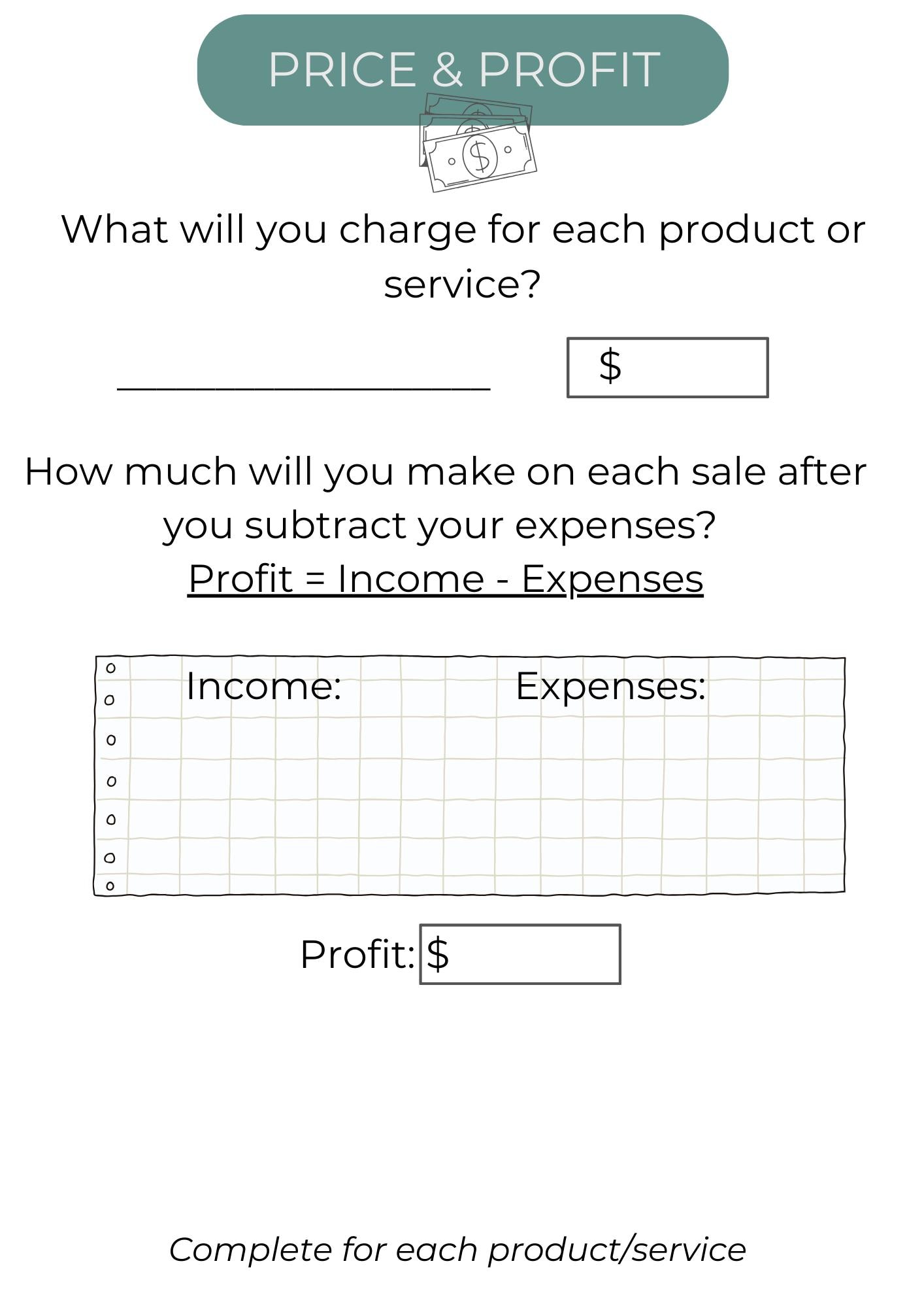 Kid Business Planner, Kid Business, Kid Entrepreneur, Business Plan for ...